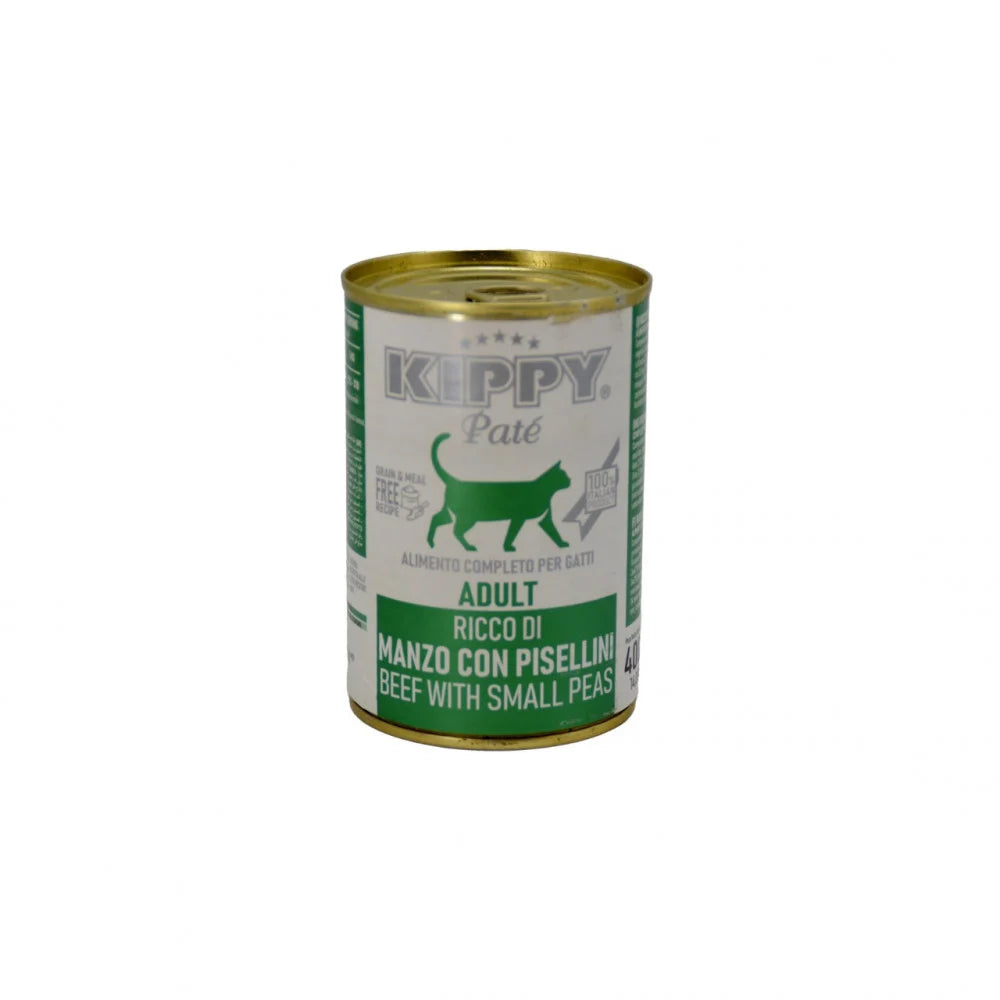 Kippy Wet Food For adult Cat beef with small peas 400 gr| Zima Pets